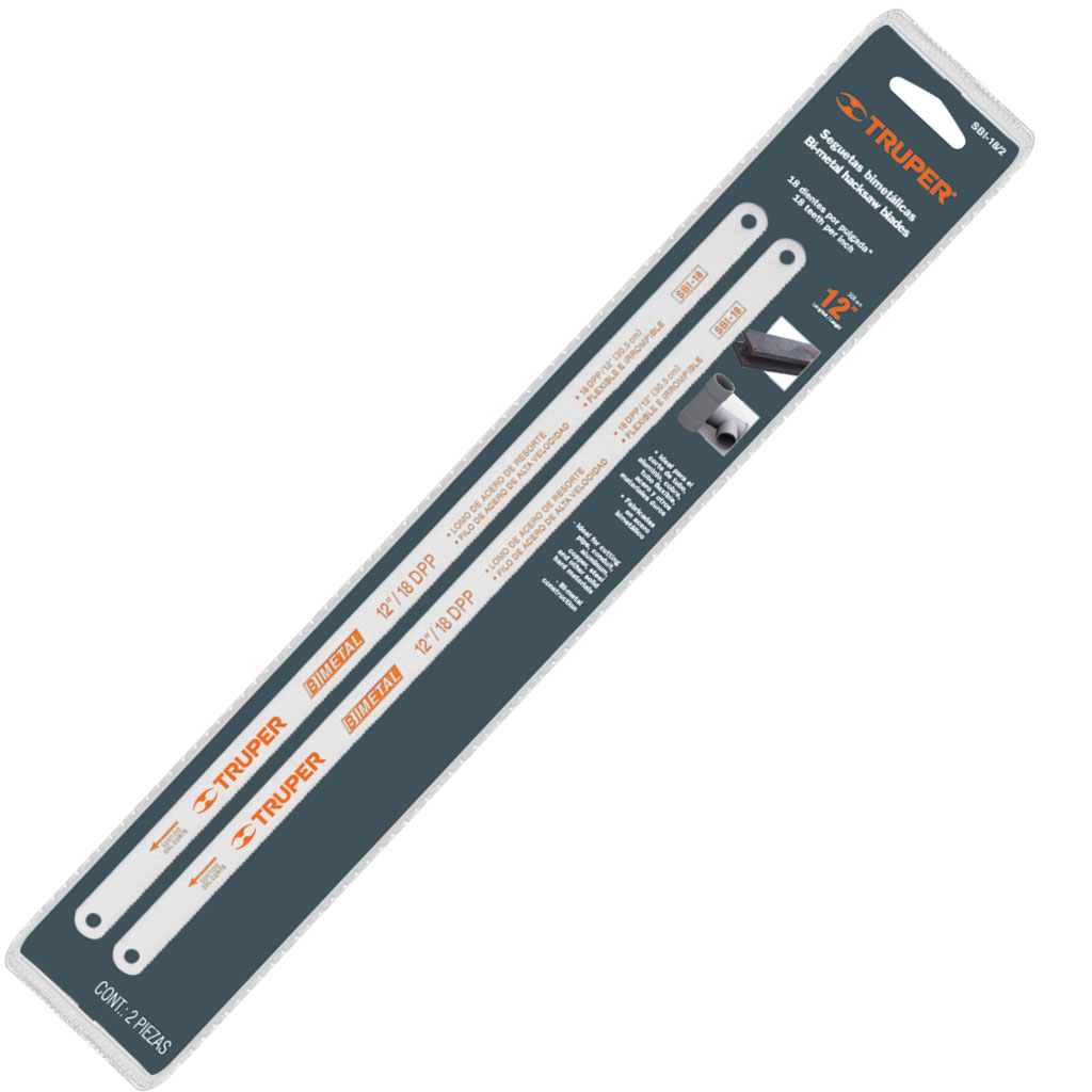 Hoja de sierra 12" 24dts.Bimet.(bl.2un)"TRUPER"SBI-24/2 x bl - Orofino