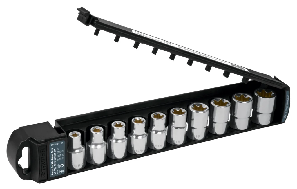 Jgo.10 dados torx hembra(de E8aE24)1/2" "TRUPER"JDTH-1/2x10 - Orofino