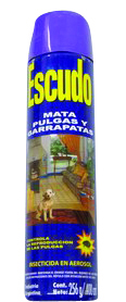 Insecticida aerosol 400ml .Mata pulgas y garrapatas "ESCUDO" - Orofino